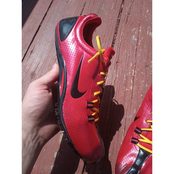 Nike | Shoes | Nike Track Field Cleats Spikes Mens Size Red Black ...